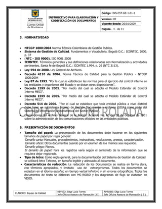 Instructivo para la codificacion de los documentos | PDF