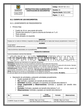 Instructivo para la codificacion de los documentos | PDF