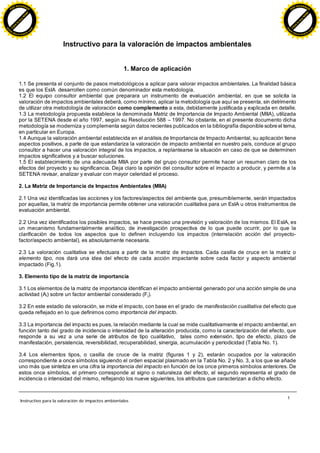 valoracion impactos ambientales | PDF