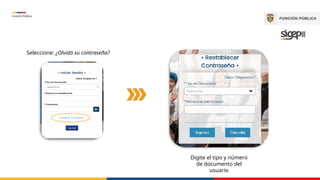 Instructivo SIGEP II para el ingreso a la plataforma | PPTX