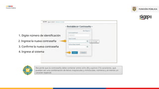 Instructivo SIGEP II para el ingreso a la plataforma | PPTX