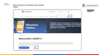 Instructivo SIGEP II para el ingreso a la plataforma | PPTX