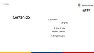 Instructivo SIGEP II para el ingreso a la plataforma | PPTX