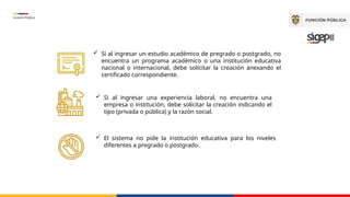 Instructivo SIGEP II para el ingreso a la plataforma | PPTX
