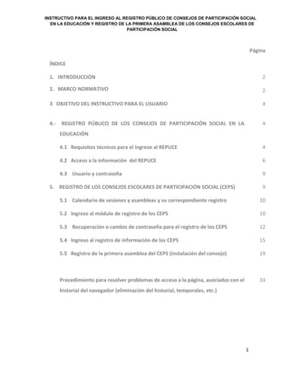Instructivo uso repuce _primera asamblea | PDF