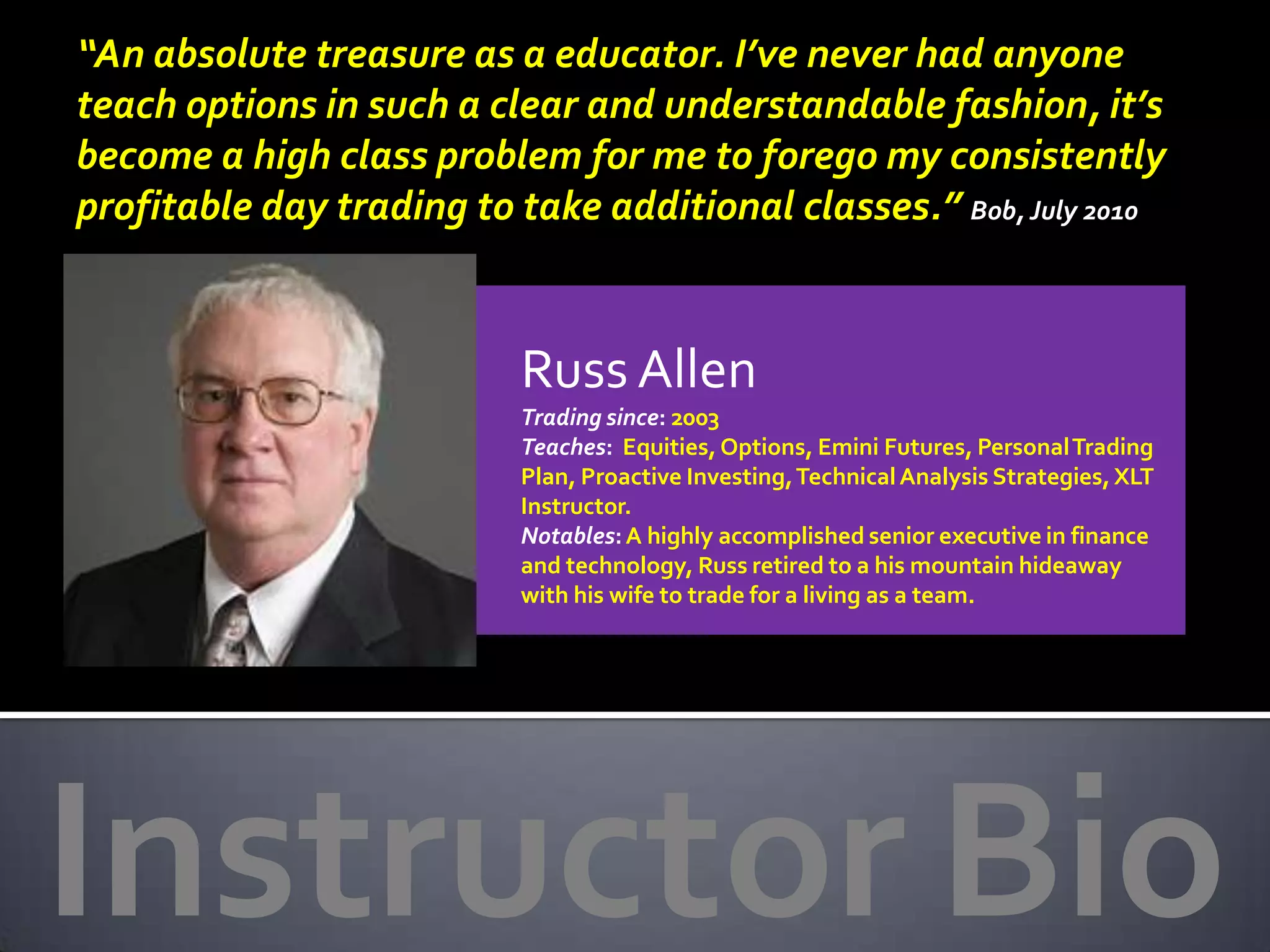 OTA Instructor Bios | PPTX