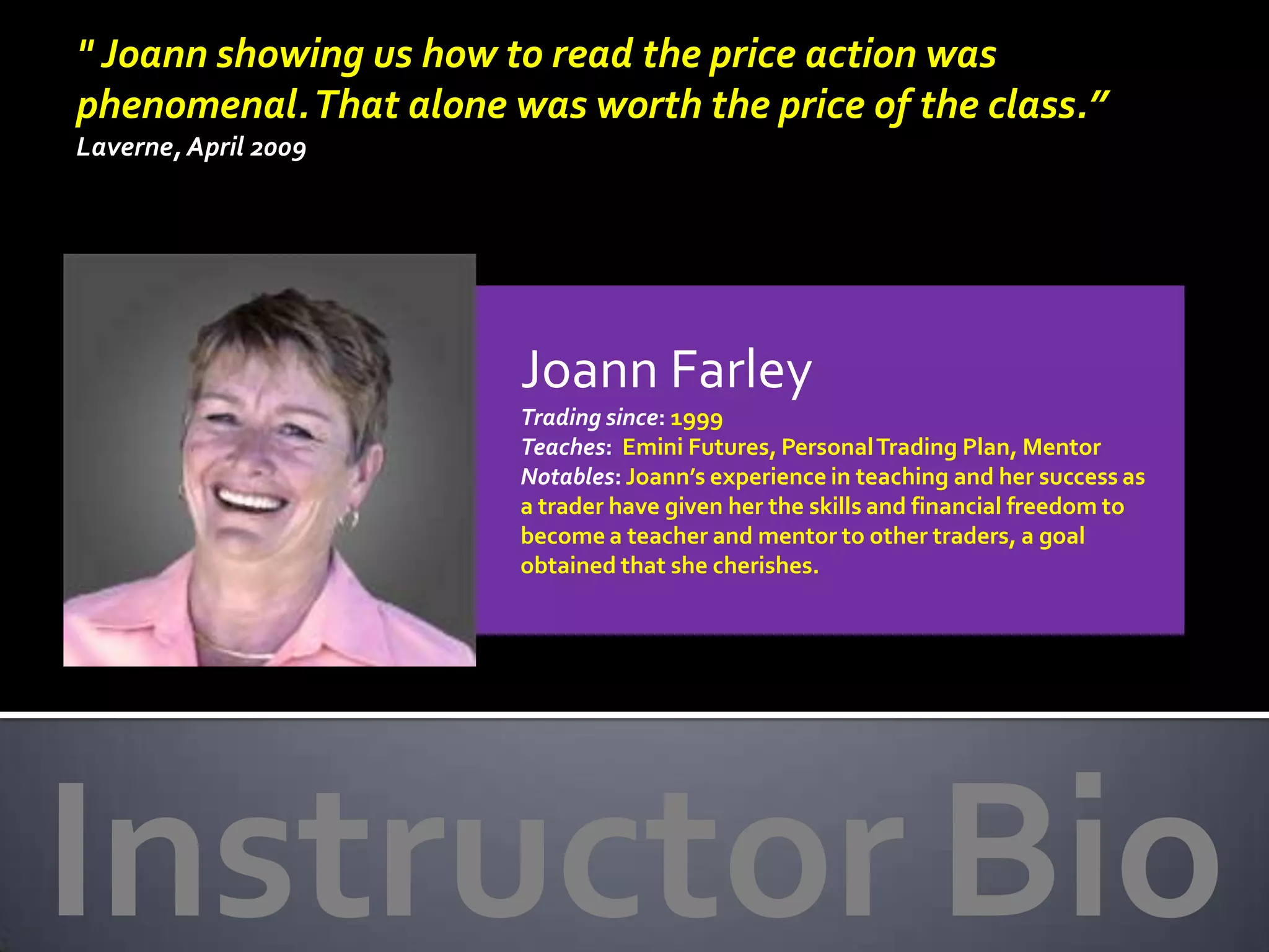 OTA Instructor Bios | PPTX