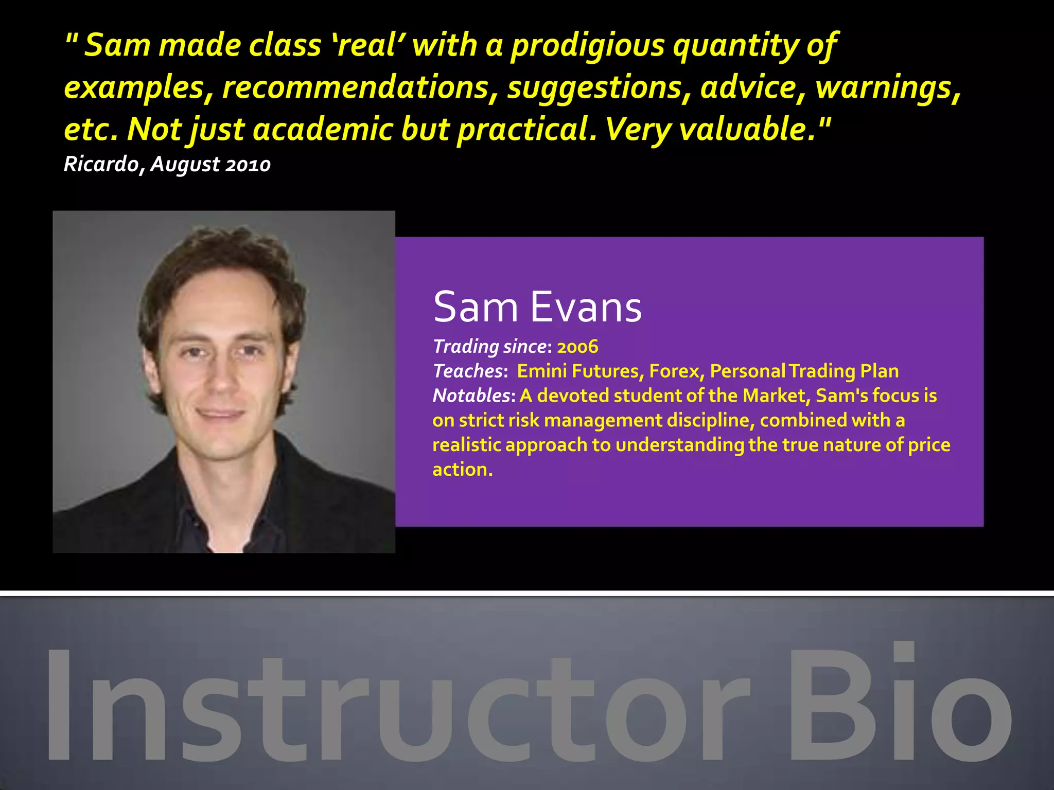 Instructor Bios1205 | PPTX