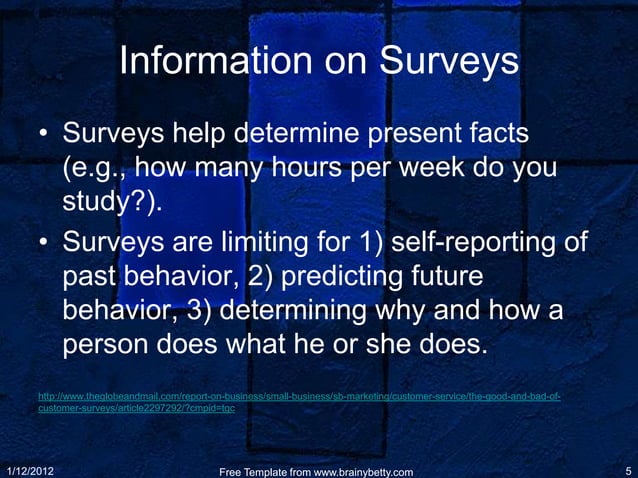 Instructor-created Surveys in Online Classes | PPTX