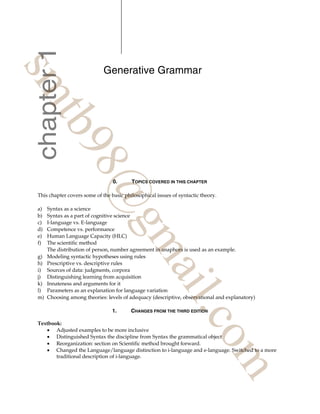 Syntax: A Generative Introduction 4th Edition – Detailed Exercise ...