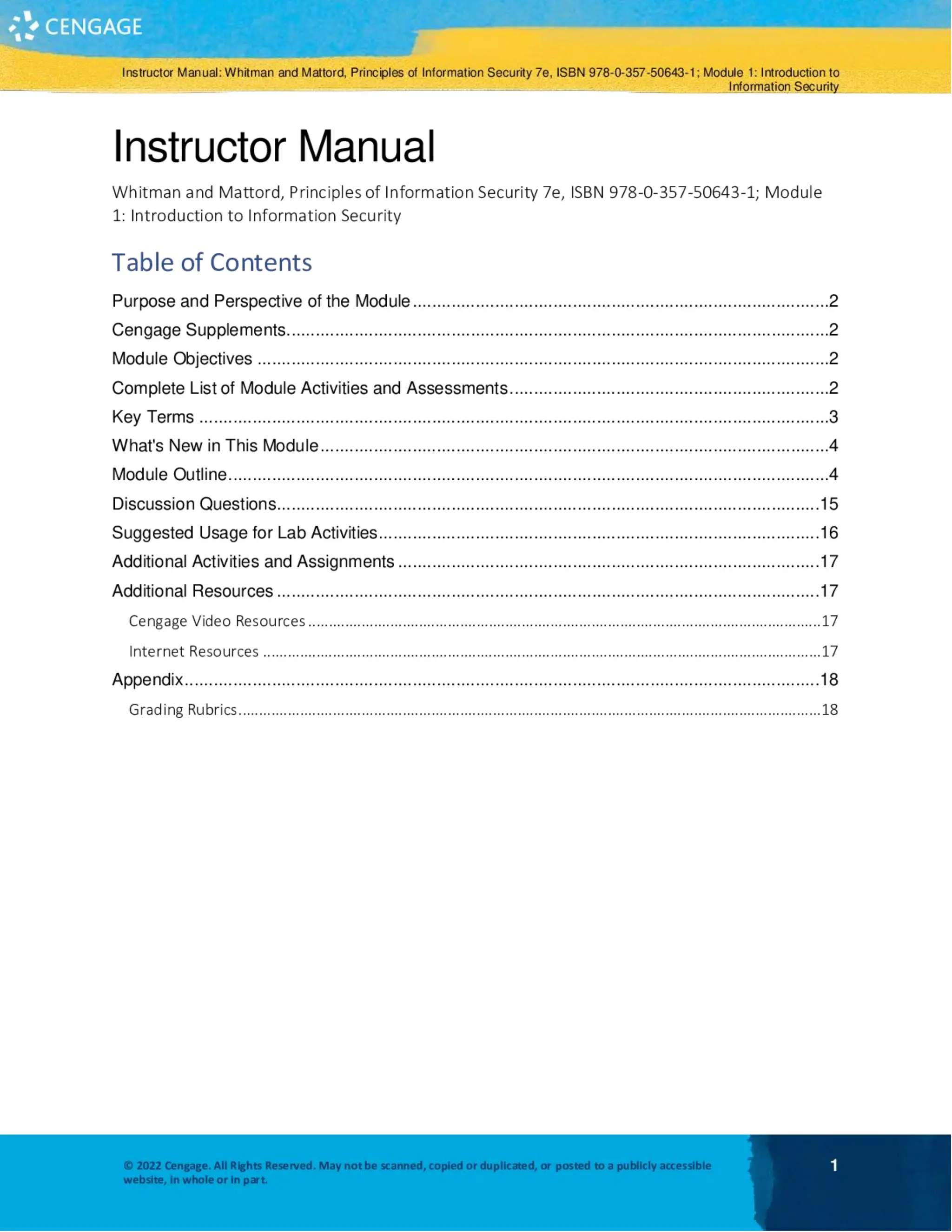 Instructor Manual for Principles of Information Security, 7th Edition ...