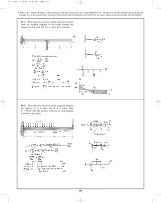 Instructor solution manual for chapter 10 indeterminate structures ...