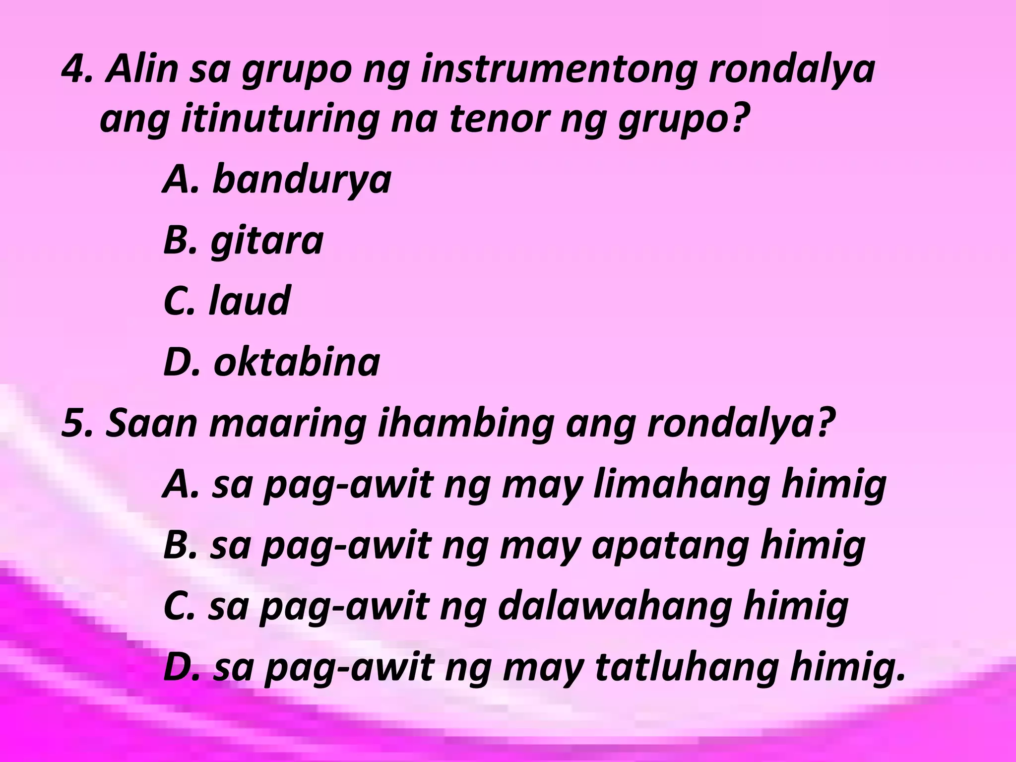 Mga Instrumentong Rondalya | PPT