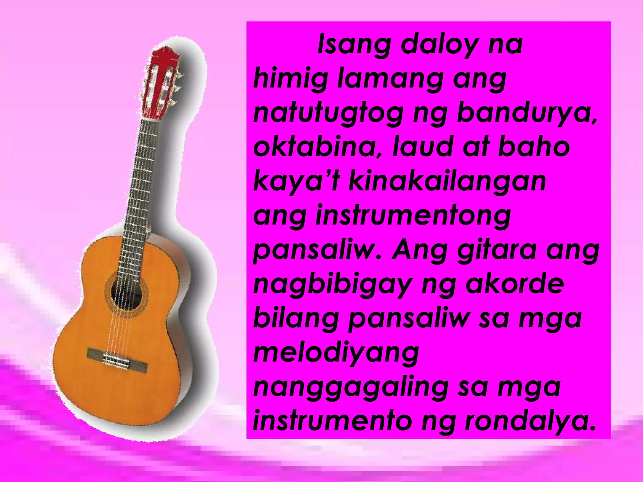 Mga Instrumentong Rondalya | PPT