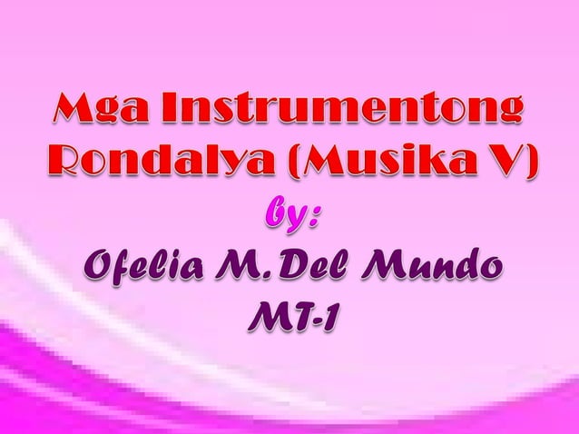 Mga Instrumentong Rondalya | PPT