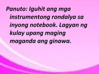 Mga Instrumentong Rondalya | PPT