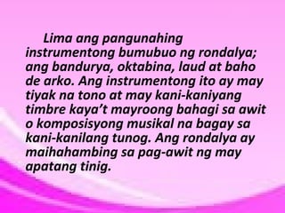 Mga Instrumentong Rondalya | PPT