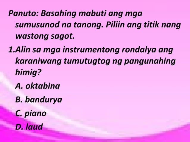 Mga Instrumentong Rondalya | PPT