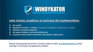 Instrukcja dla użytkowników e windykator | PDF