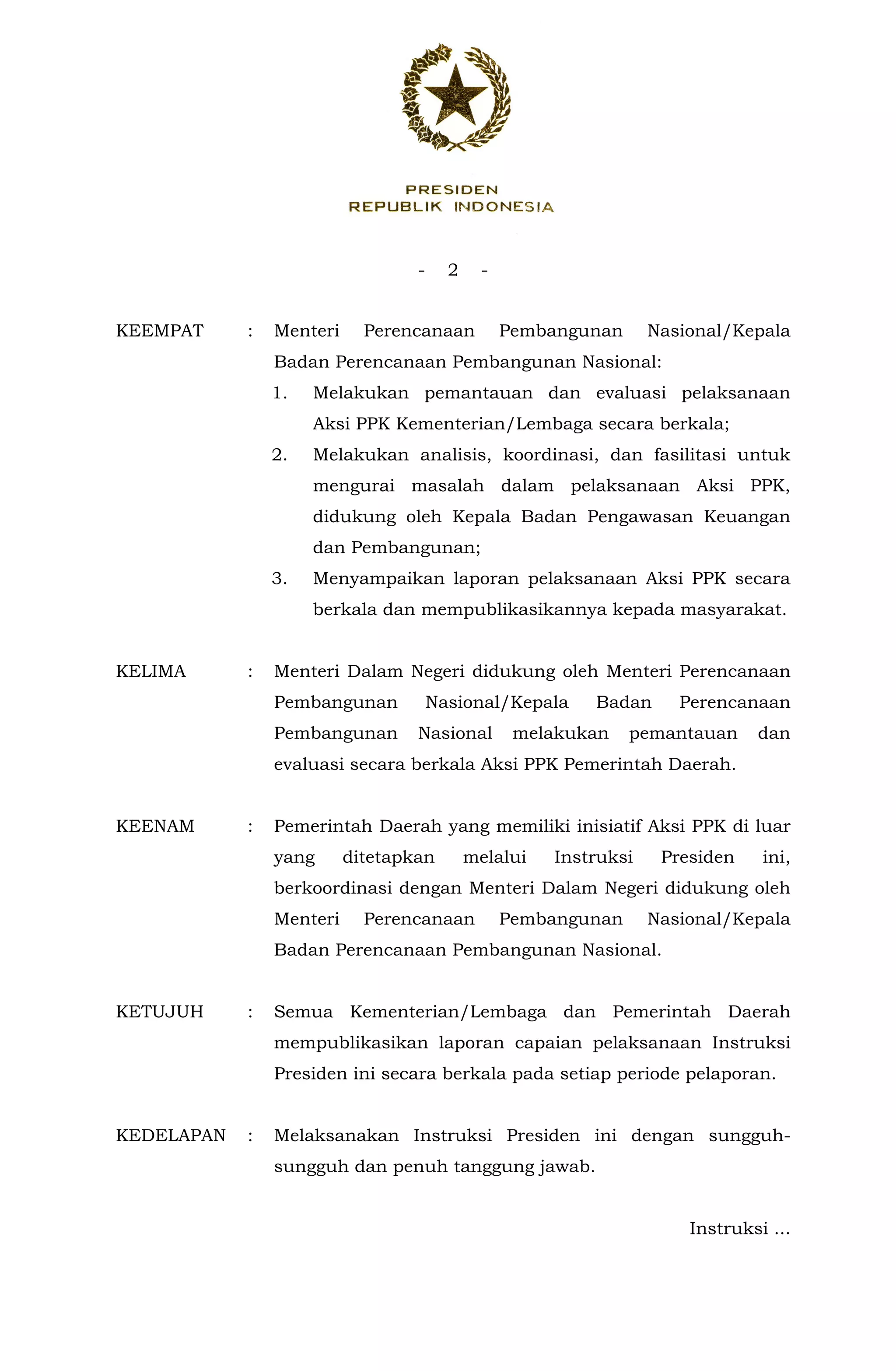 Instruksi presiden nomor 7 tahun 2015 | PDF Instruksi presiden nomor 7 tahun 2015 | PDF