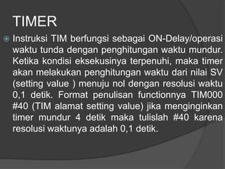 Instruksi timer dan counter plc omron | PPTX