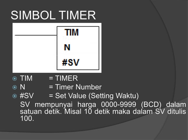Instruksi timer dan counter plc omron | PPTX
