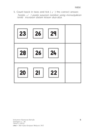 Instrumen numerasi bertulis - s6 t2-2012 | PDF