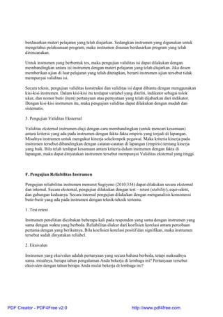 Instrumen penelitian | PDF