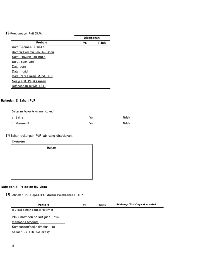 Instrumen a pengurusan dlp tahun 2017 | DOCX