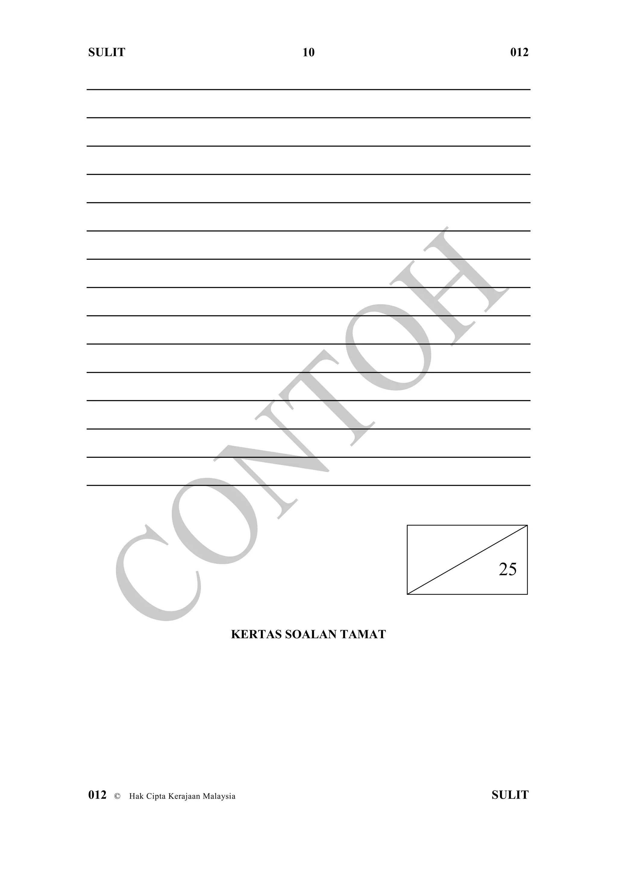 Instrumen contoh bm penulisan | PDF