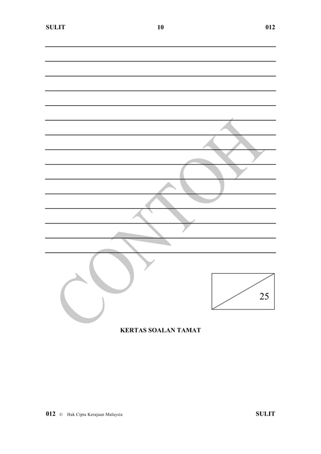 Instrumen contoh bm penulisan | PDF