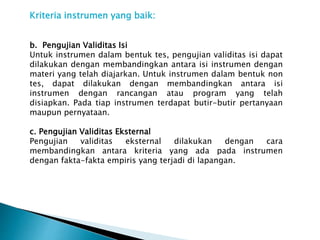 Instrumen dan teknik pengumpulan data | PPTX