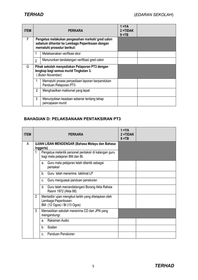 Instrumen f pt3 edaran sekolah | PDF