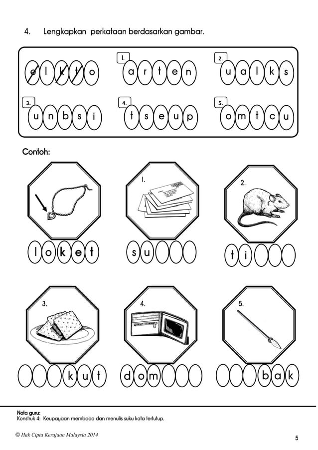 Instrumen literasi menulis saringan 2 tahun 3 2014 | PDF