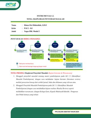 Instrumen LK 1.2. - Eksplorasi Penyebab Masalah - Kajian Literatur dan Wawancara - [ MODUL ...