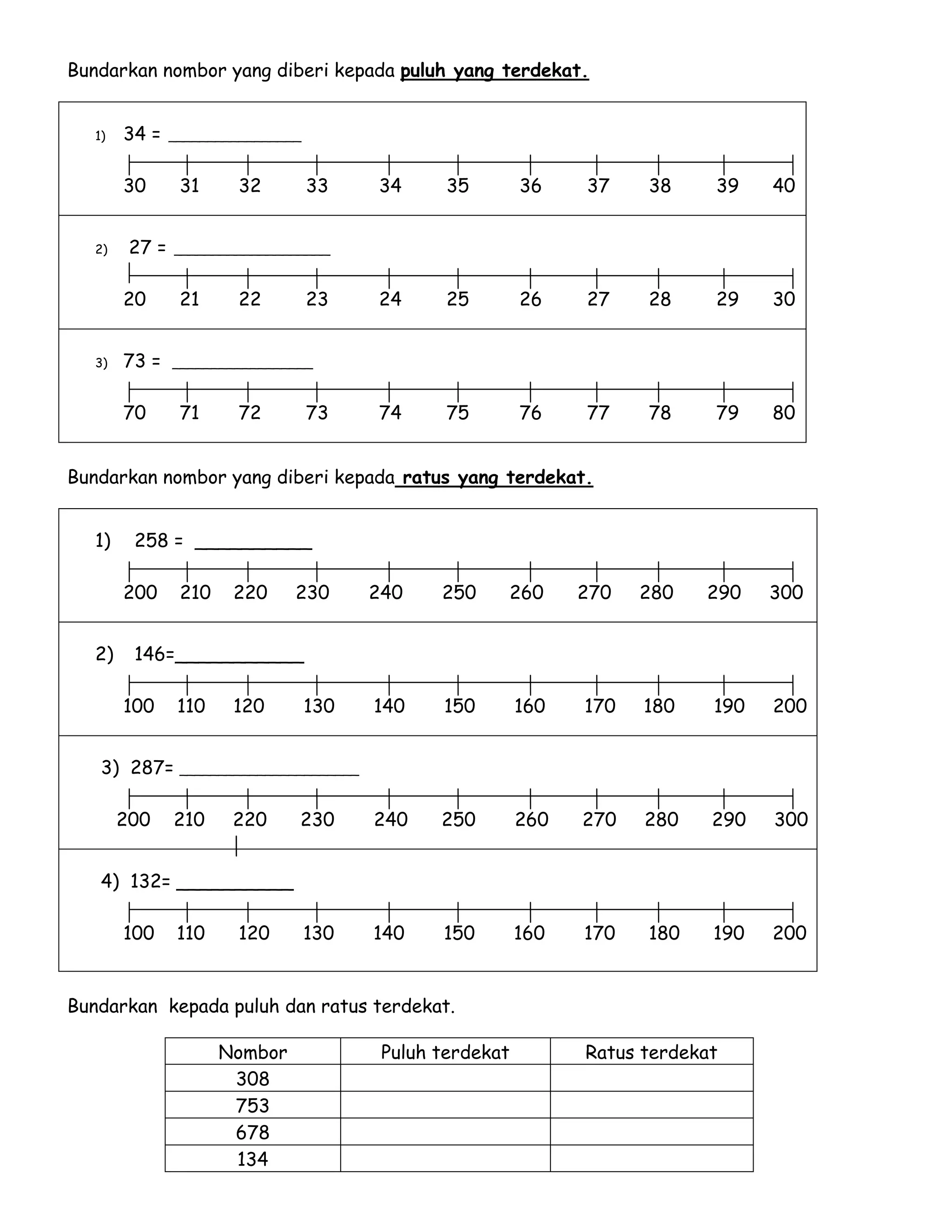 Instrumen math thn 2 u1 u7 | PDF