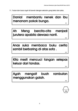 Instrumen membaca t6 | PDF