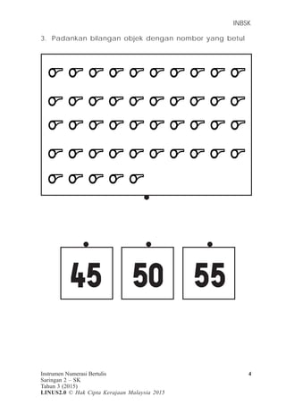 Instrumen numerasi bertulis matematik saringan 2 (sk) tahun 3 2015 | PDF
