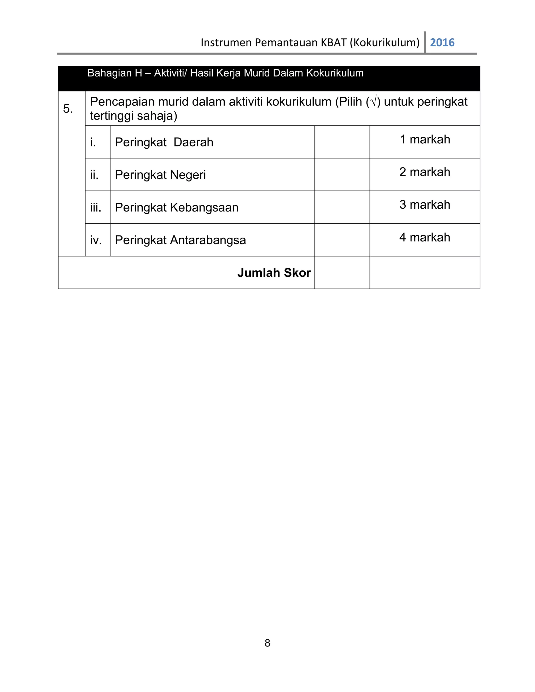 Instrumen pemantauan kbat koko kendiri | PDF