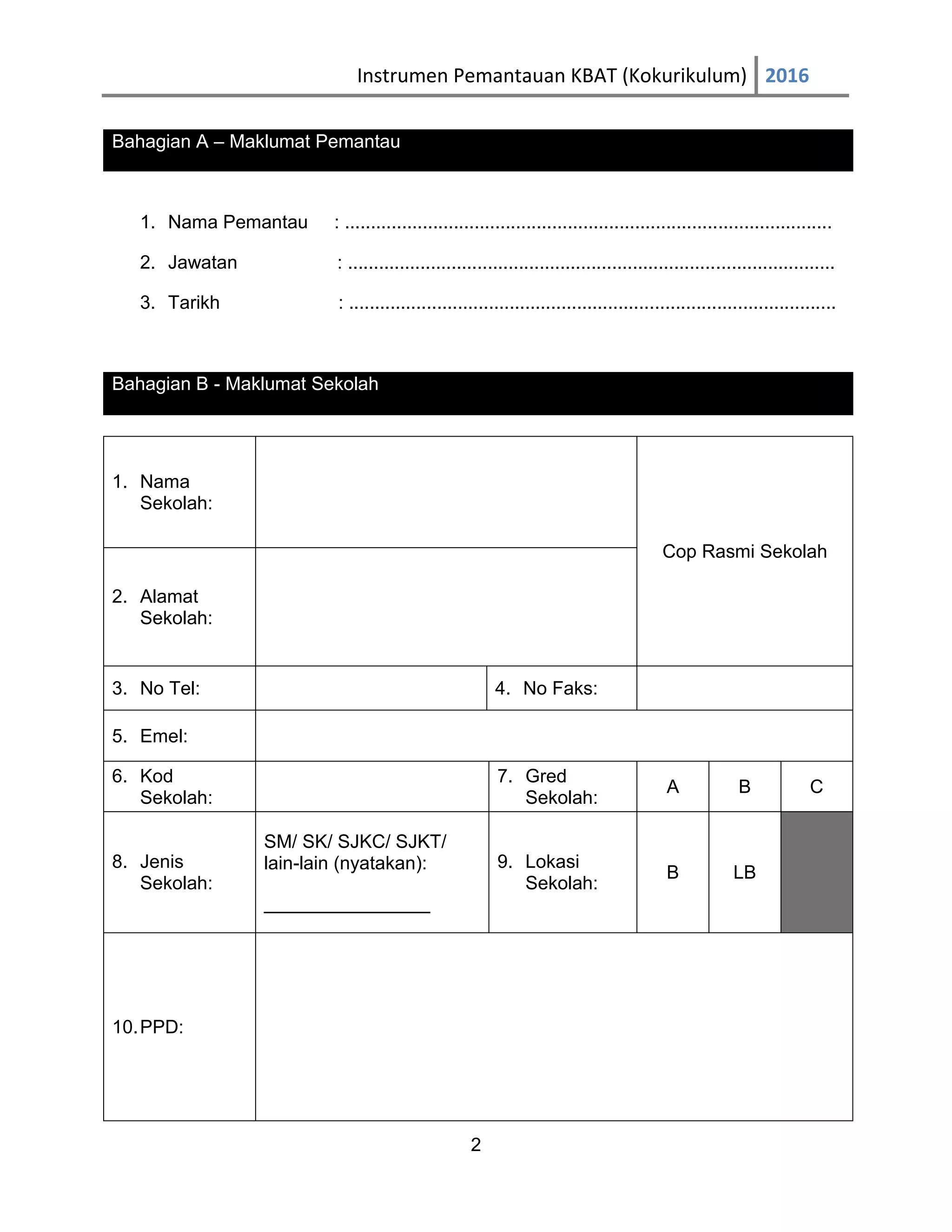 Instrumen pemantauan kbat koko kendiri | PDF
