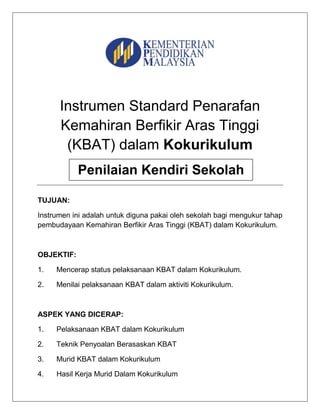 Instrumen pemantauan kbat koko kendiri | PDF