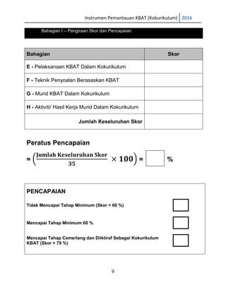 Instrumen pemantauan kbat koko kendiri | PDF