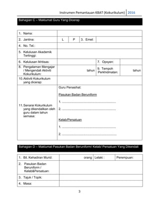 Instrumen pemantauan kbat koko kendiri | PDF