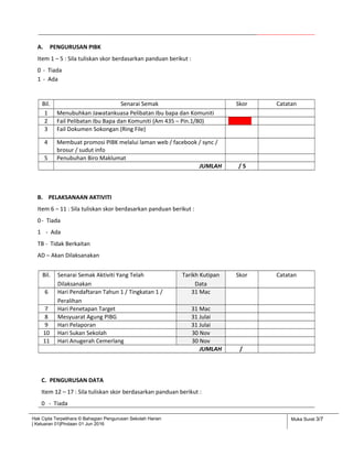 Instrumen pemantauan pibk 2016 | DOC
