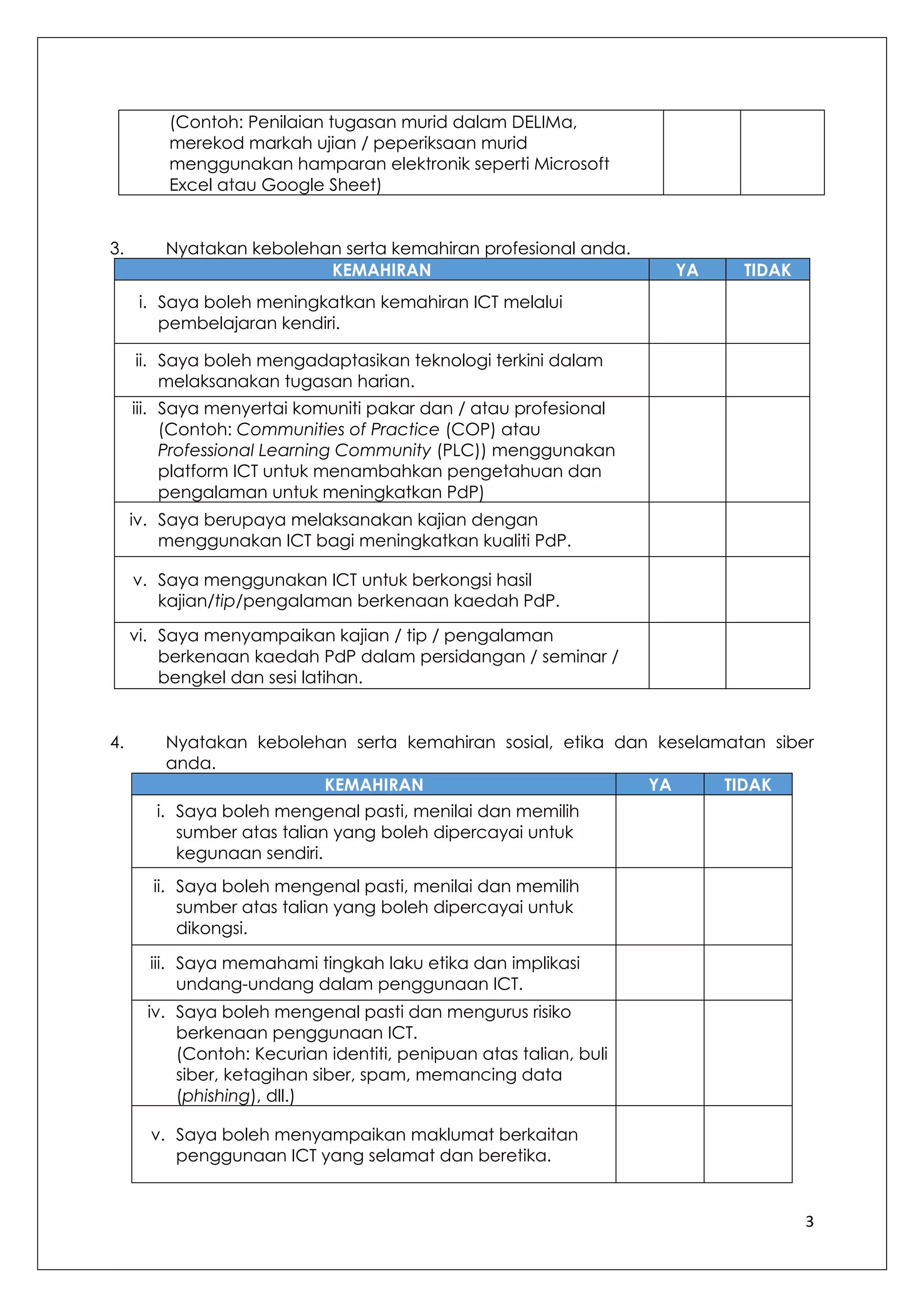 INSTRUMEN PENARAFAN SSQS GURU | PDF