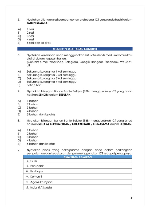 INSTRUMEN PENARAFAN SSQS GURU | PDF