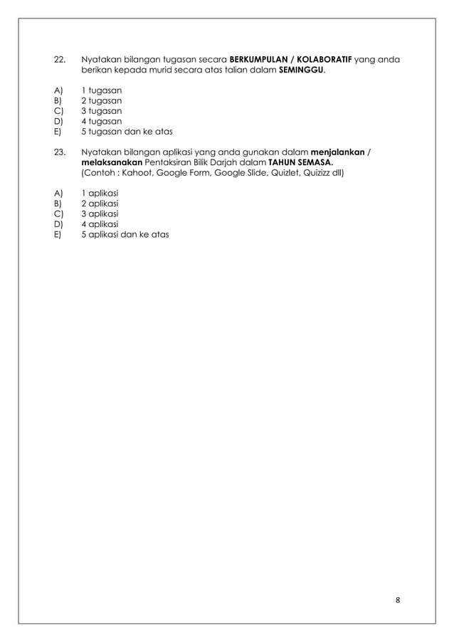 INSTRUMEN PENARAFAN SSQS GURU | PDF