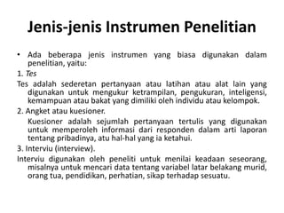 Instrumen penelitian | PPTX