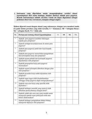 Contoh Instrumen penelitian | DOC