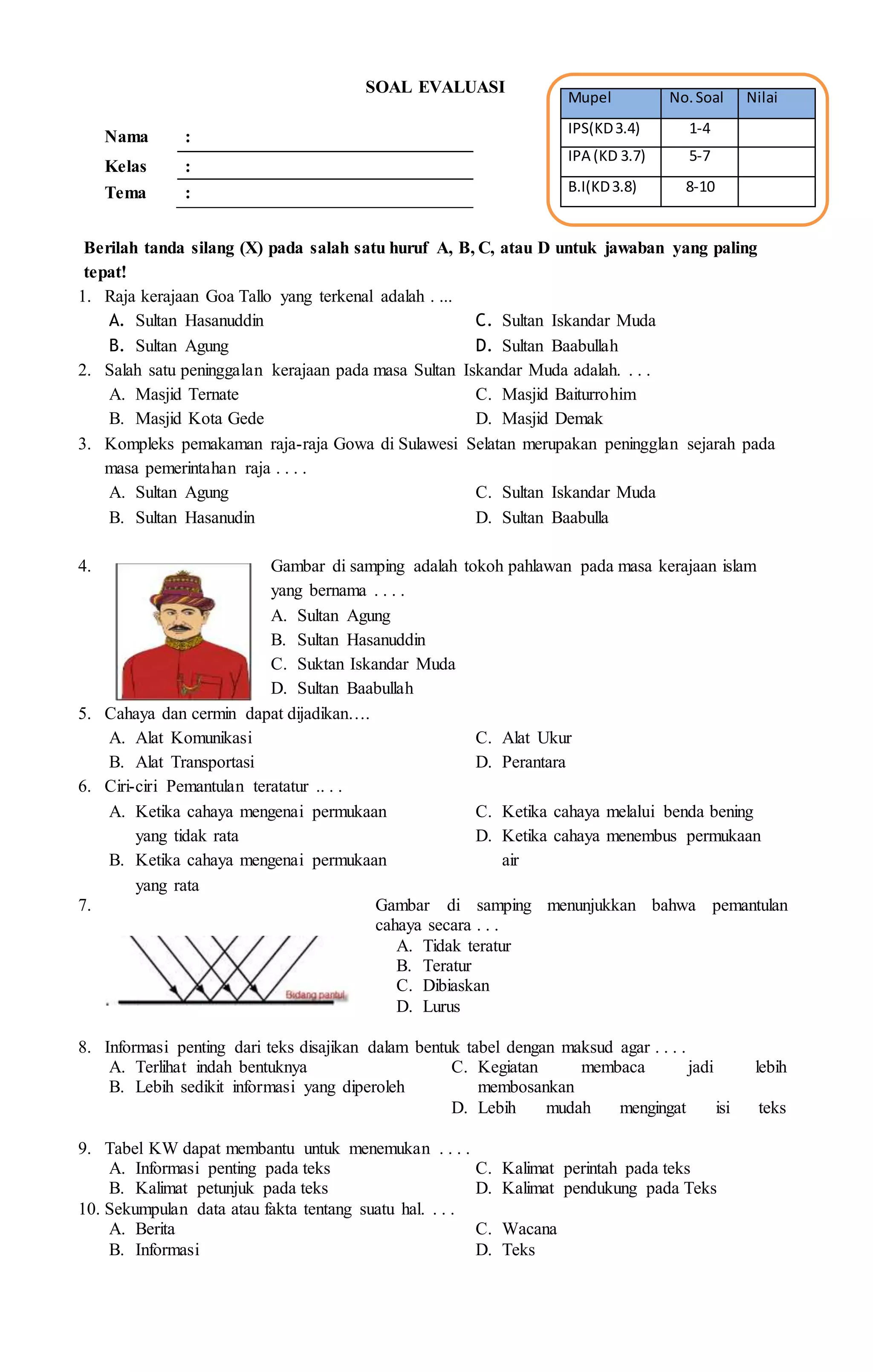 Instrumen penilaian | DOCX